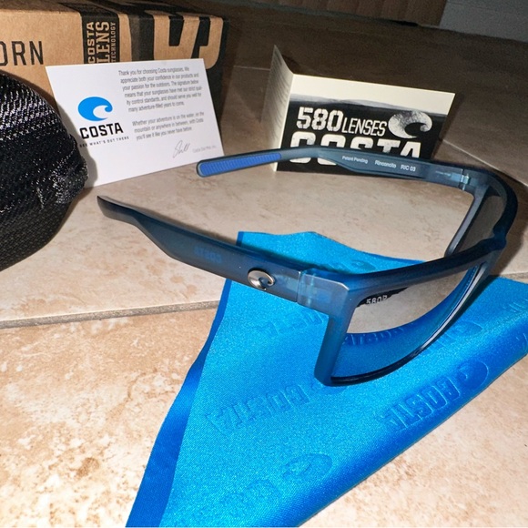 Costa | Accessories | Costa Del Mar Reconcito Blue Frame | Poshmark